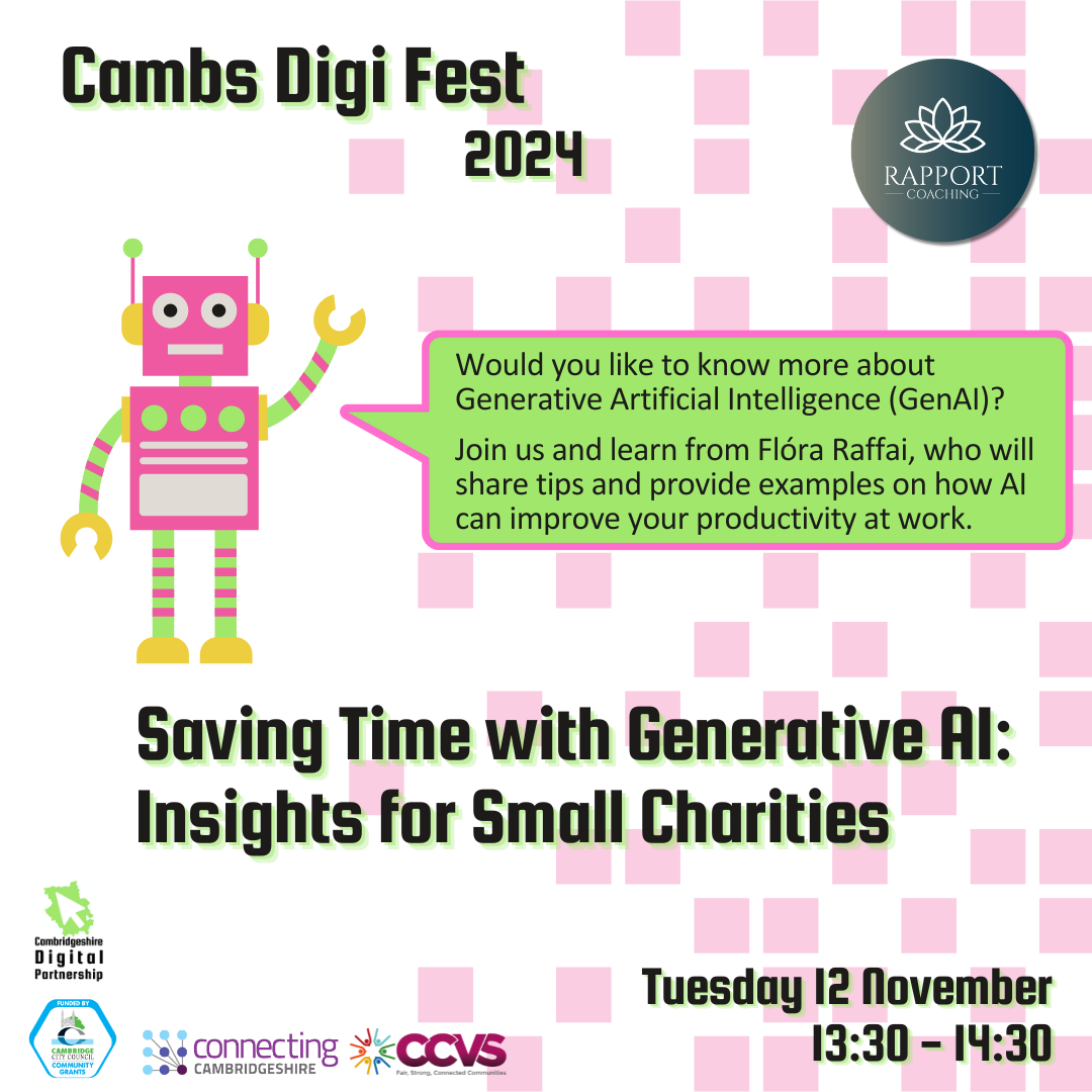 Cambs Digi Fest: Saving Time with Generative AI – Insights for Small ...